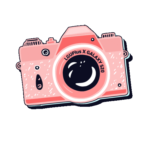 Pink Camera Sticker by LG Uplus for iOS & Android | GIPHY