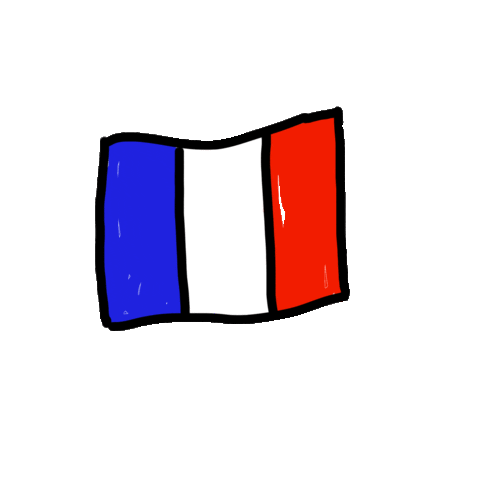 France Flag Sticker by Mathilde Cabanas for iOS & Android | GIPHY