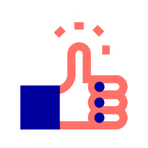 Tommel Opp Thumbs Up Sticker by Avidly for iOS & Android | GIPHY