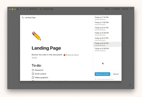 HISTORIAL de Versiones Notion 🔎 - Carrera Profesional
