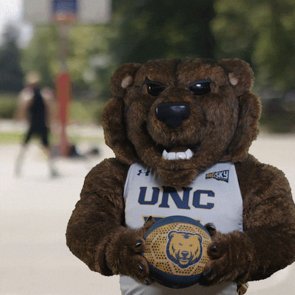 Basketball Mascot GIF by University of Northern Colorado - Find & Share ...