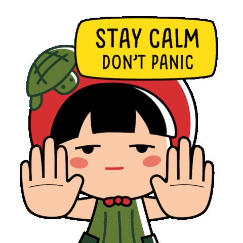 Panic Stay Calm Sticker by Ang Ku Kueh Girl and Friends for iOS ...