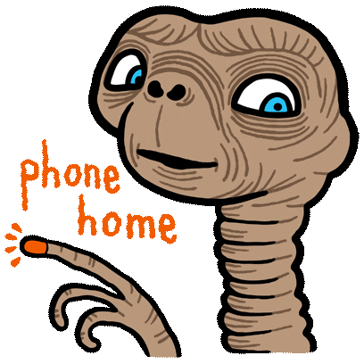 Phone Home Illustration Sticker for iOS & Android | GIPHY