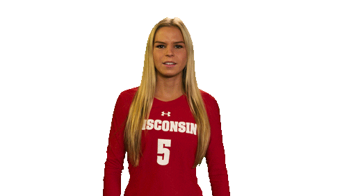 Wisconsin Womens Volleyball Wtf Sticker by Wisconsin Badgers for iOS ...