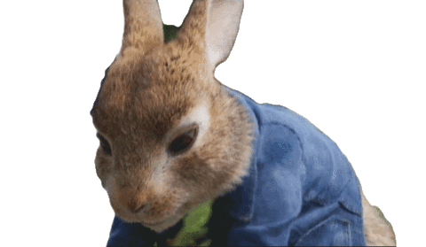 Hungry James Corden Sticker by Peter Rabbit Movie for iOS & Android | GIPHY