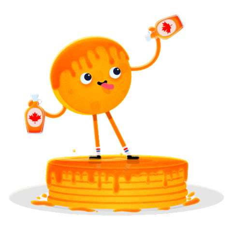 Hungry Pancakes Sticker by sambmotion for iOS & Android | GIPHY