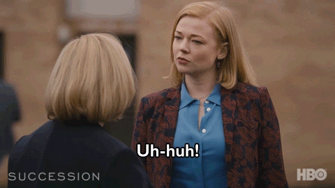 Uh Huh Lol GIF by SuccessionHBO - Find & Share on GIPHY