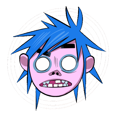 2-D Spinning Sticker by Gorillaz for iOS & Android | GIPHY