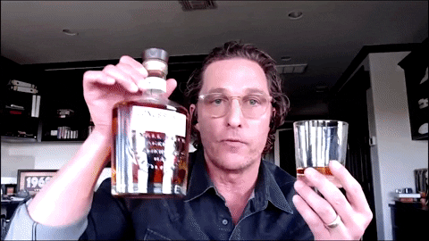 Matthew Mcconaughey Liquor GIF by The Late Show With Stephen Colbert ...