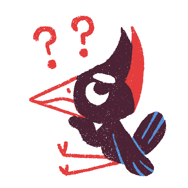 Confused Bird Sticker by JonDraws for iOS & Android | GIPHY