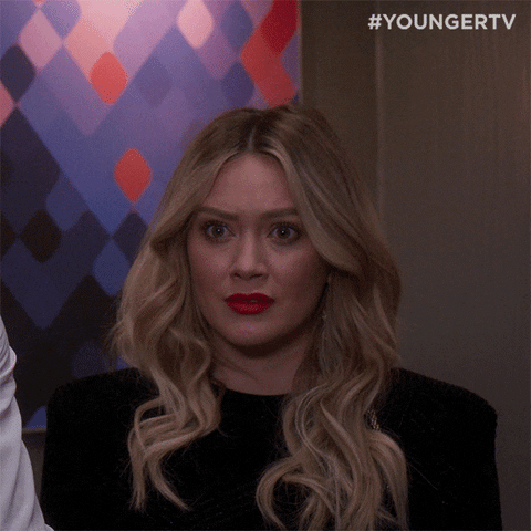 Shocked Doubletake GIF by YoungerTV - Find & Share on GIPHY