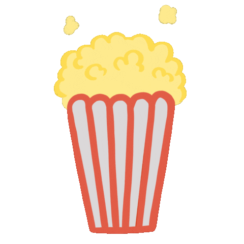 Date Night Popcorn Sticker by Design Jord for iOS & Android | GIPHY