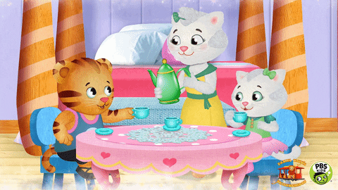 Tea Party Cat GIF by PBS KIDS - Find & Share on GIPHY