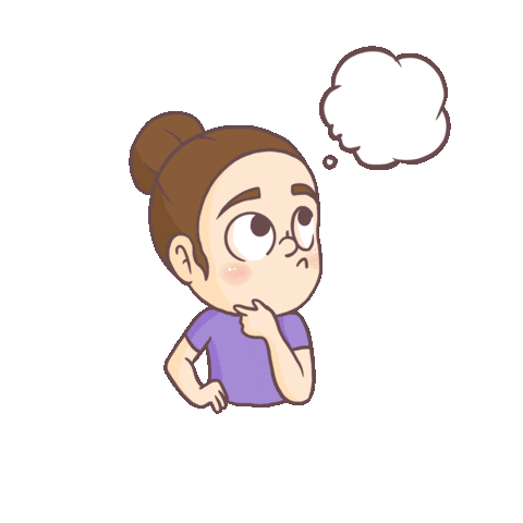 Girl Think Sticker by Pibubear for iOS & Android | GIPHY