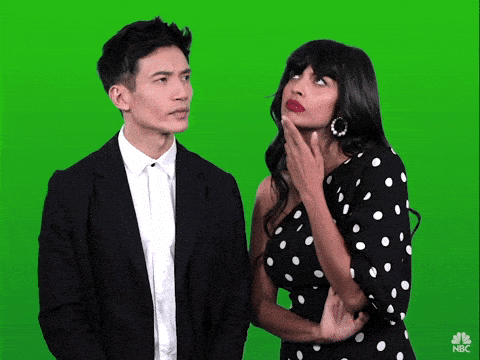 The Good Place Jameela Jamil GIF by NBC - Find & Share on GIPHY