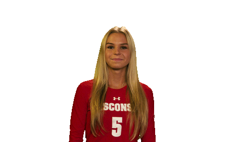 Wisconsin Womens Volleyball Riley Bell Sticker by Wisconsin Badgers for ...