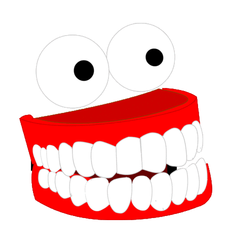 Teeth Chattering Sticker by Ali Graham for iOS & Android | GIPHY