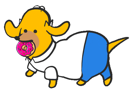 Homer Simpson Dog Sticker by Stefanie Shank for iOS & Android | GIPHY