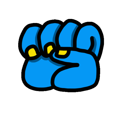 Hand Fist Sticker by Darién Sánchez for iOS & Android | GIPHY