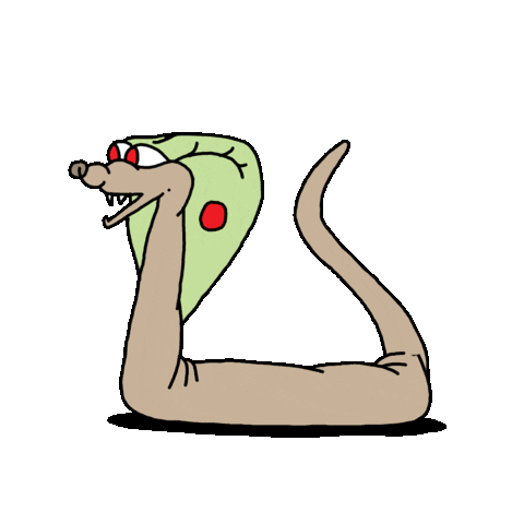Happy Snake Sticker by DirtyBelgium for iOS & Android | GIPHY