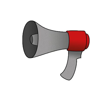 Announcement Megaphone Sticker by Westfunk for iOS & Android | GIPHY