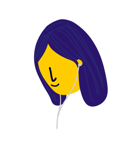 Girl Listen Sticker by Leon Nikoo for iOS & Android | GIPHY