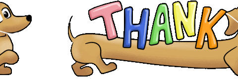 Wiener Dog Thank You Sticker for iOS & Android | GIPHY