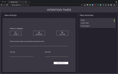 GitHub - Jabene/intention-timer