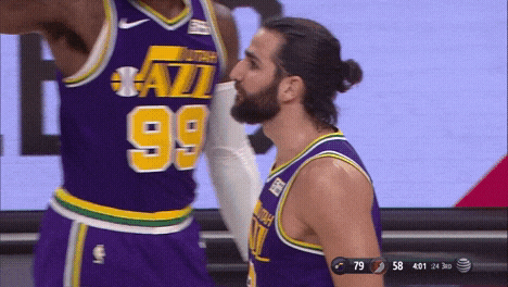 High Five Ricky Rubio GIF by Utah Jazz - Find & Share on GIPHY