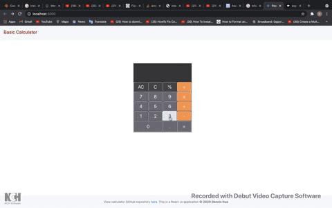 GitHub - Dennis-The14th-web/calculator: The basic React calculator application is built with ...