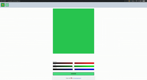 GitHub - godecafcode/rgb-guesser: An RGB Color Guessing Game w/ server-side validation.