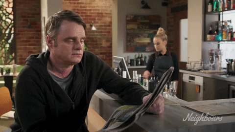 Gary Canning Reading GIF by Neighbours (Official TV Show account ...