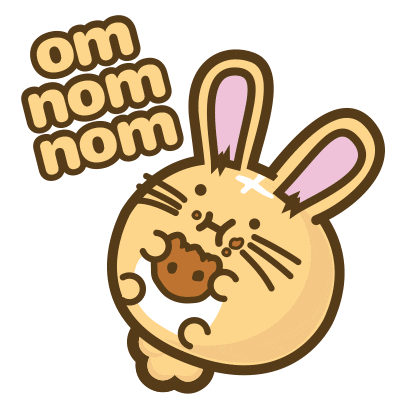 Om Nom Eating Sticker by Fuzzballs for iOS & Android | GIPHY