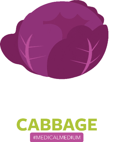 Red Cabbage Veggies Sticker by Medical Medium for iOS & Android | GIPHY