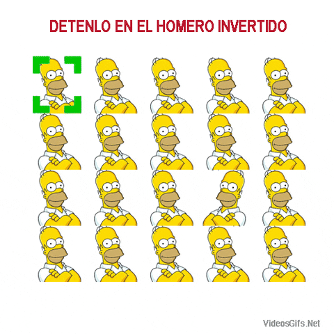 Stop the game on reversed Homer - VideosGifs.Net