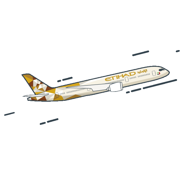 Flying Abu Dhabi Sticker by Etihad Airways for iOS & Android | GIPHY