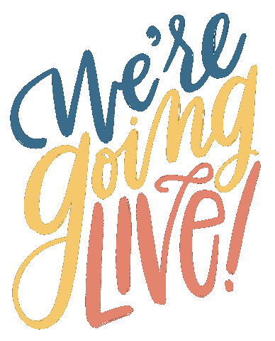 Going Live Sticker by Hoopla! Letters for iOS & Android | GIPHY