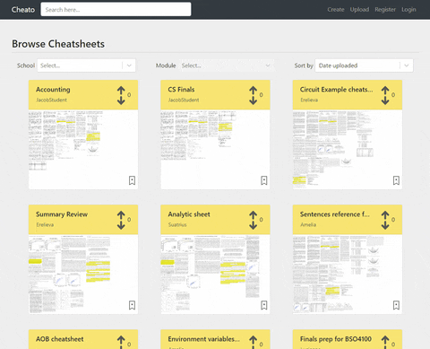 GitHub - Tomashiwa/Cheato: A website to create, host and share your cheatsheets with other users