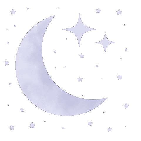 Moon And Stars Illustration Sticker by VK19 for iOS & Android | GIPHY
