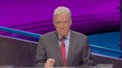 Alex Trebek GIF by Jeopardy! - Find & Share on GIPHY