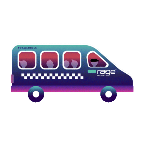 Taxi Transport Sticker by Rage Festival for iOS & Android | GIPHY