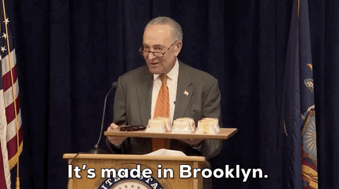Chuck Schumer Cheesecake GIF - Find & Share on GIPHY