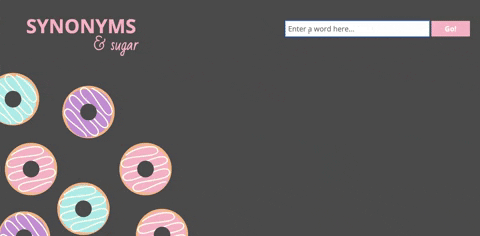 GitHub - kaylagordon/synonyms-sugar
