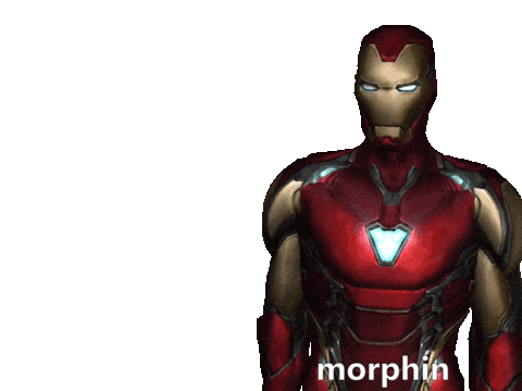 Happy Iron Man Sticker by Morphin for iOS & Android | GIPHY