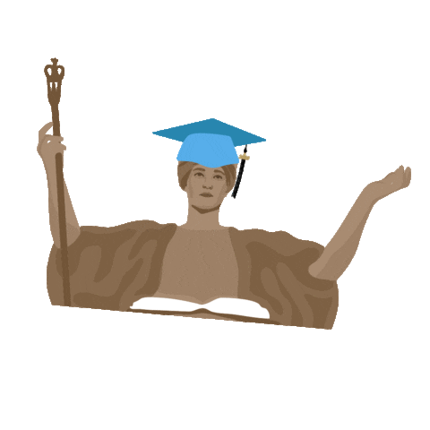 Graduation Commencement Sticker by Columbia for iOS & Android | GIPHY