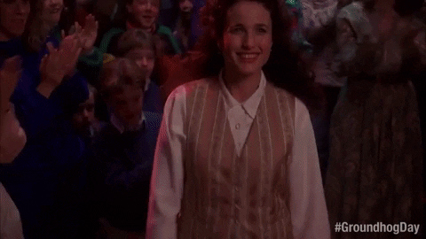 Reaching Out Andie Macdowell GIF by Groundhog Day - Find & Share on GIPHY