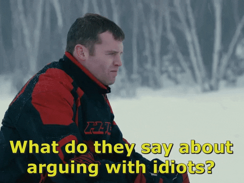 You know what they say about arguing with idiots (*I made this today ...