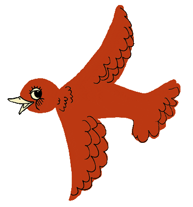 Flying Red Bird Sticker by Mini Rodini for iOS & Android | GIPHY