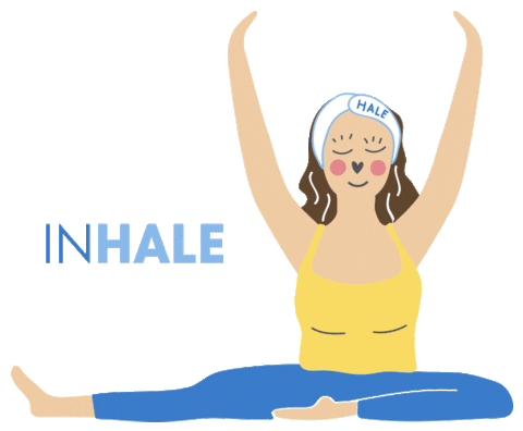 Inhale Exhale Sticker by Think Hale for iOS & Android | GIPHY