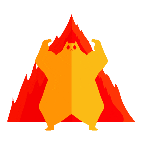 Cat Burning Sticker by Exploding Kittens for iOS & Android | GIPHY